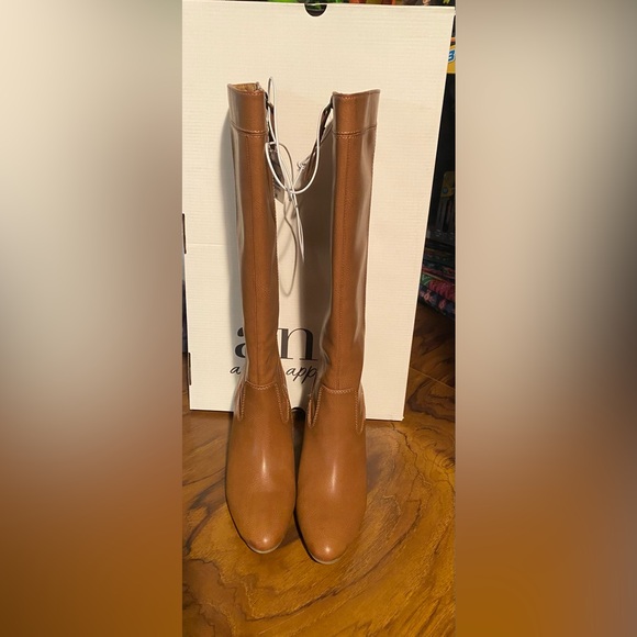 a.n.a | Shoes | New Ana Memory Foam Brown Leather Kneehigh Boots | Poshmark